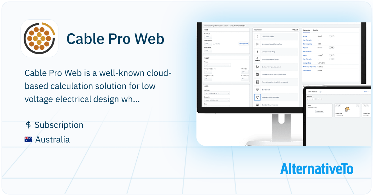 Cable Pro Web: Well-known cloud-based calculation solution for low ...