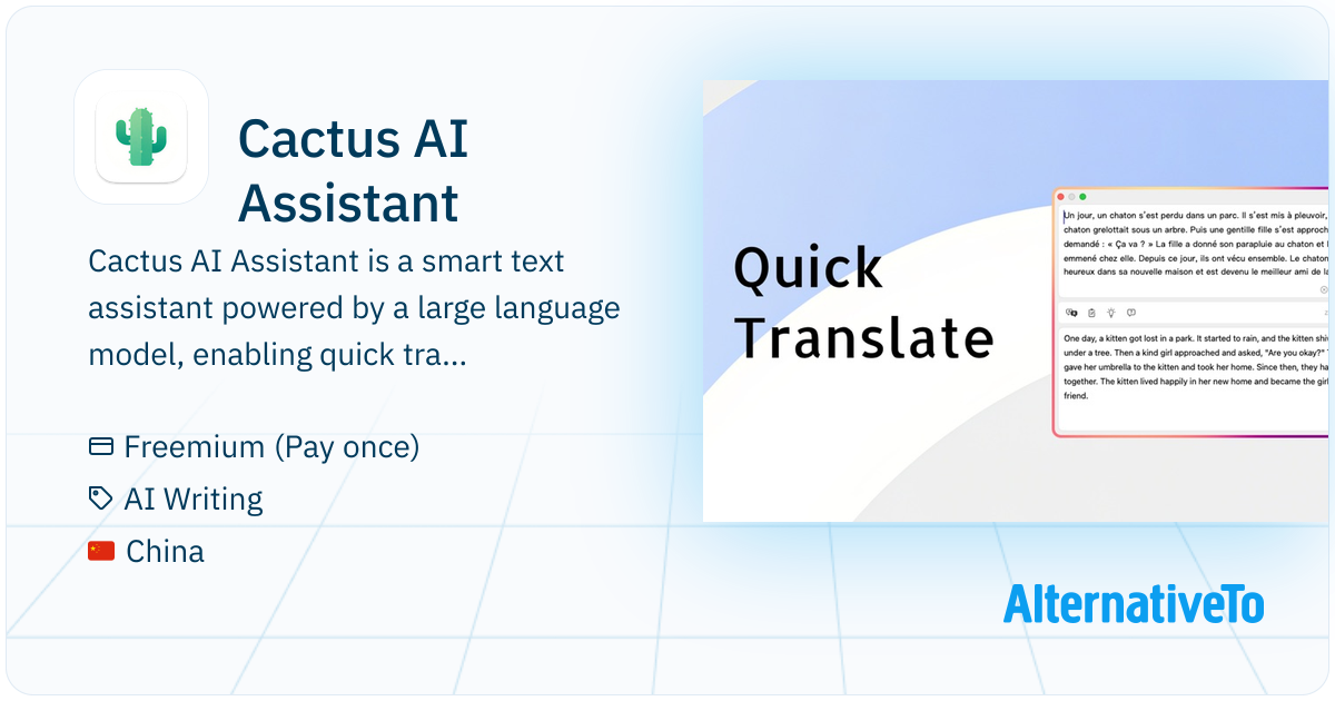 Cactus AI Assistant: An intelligent text assistant powered by large ...