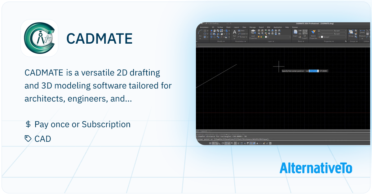 CADMATE: 2D drafting and 3D modeling software designed for architects ...