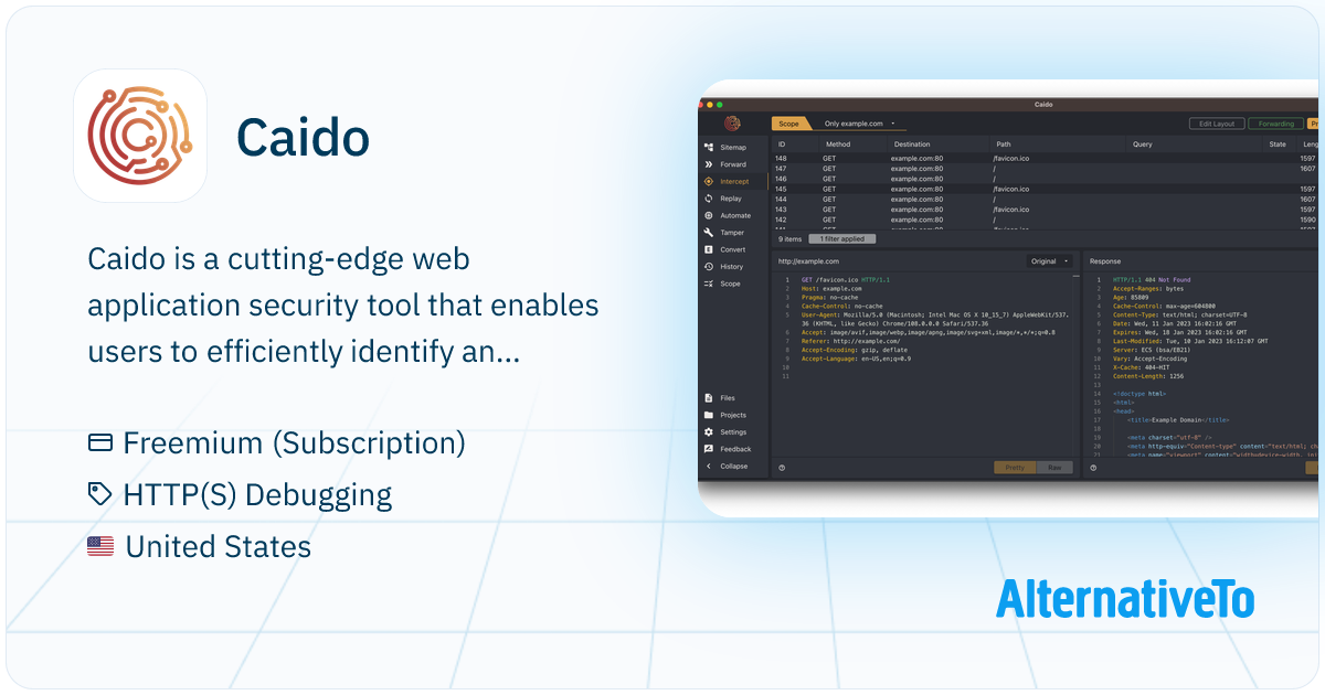 Caido: Cutting-edge web application security | AlternativeTo