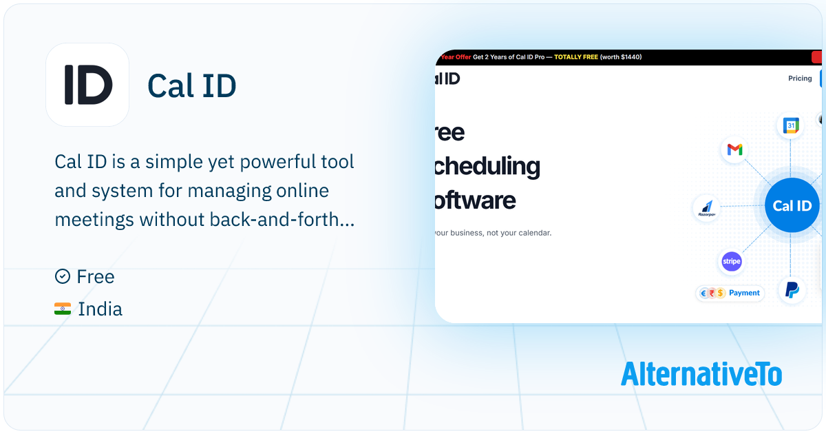 Cal ID: Free meeting scheduling platform to book meetings, manage ...