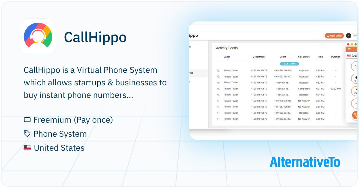 CallHippo: Virtual phone system with instant global numbers, fast setup ...
