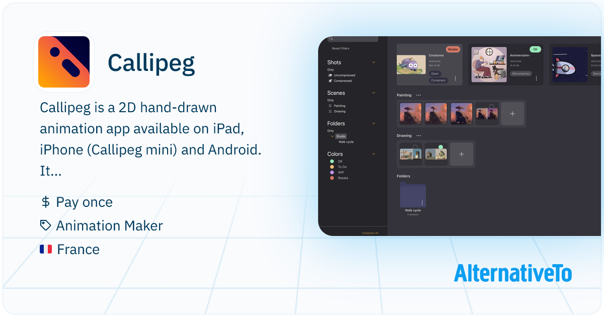 Callipeg: 2D animation app for pros and beginners focussed on hand ...