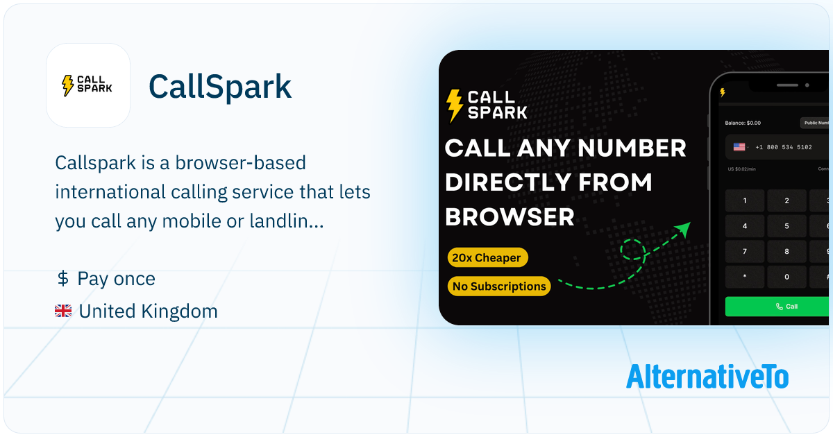 CallSpark: Callspark lets users make calls to any mobile or landline ...