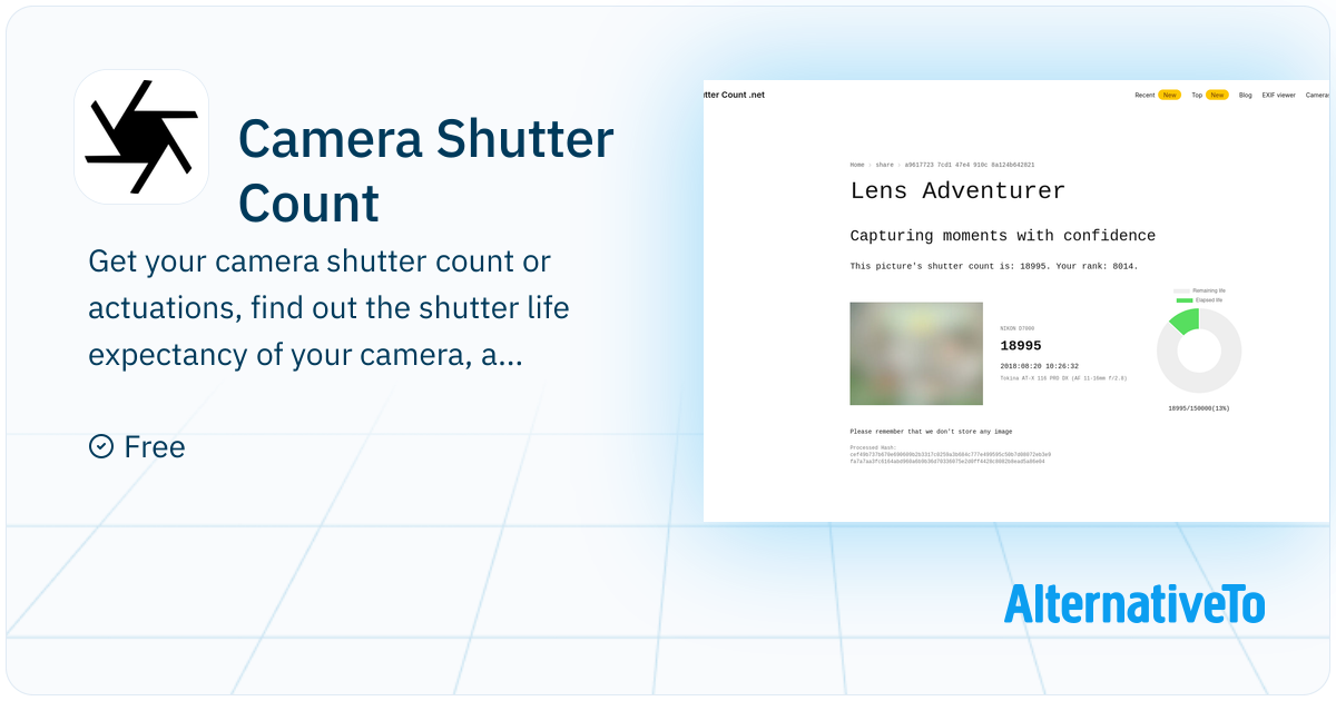 Camera Shutter Count: Get your camera shutter count or actuations, find ...
