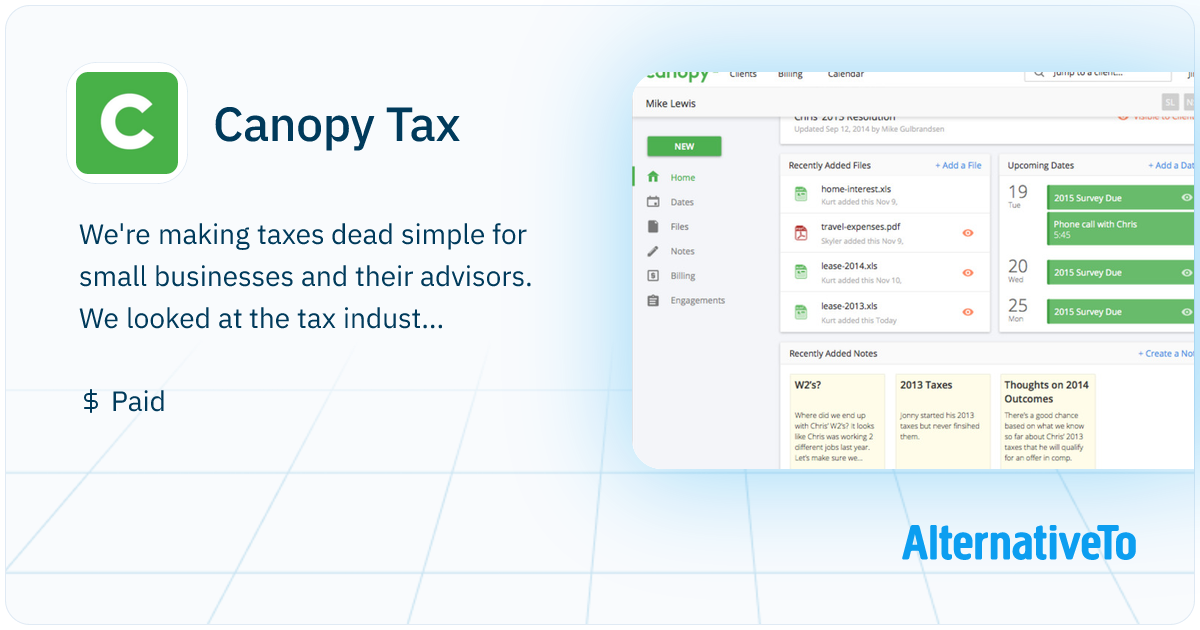 Canopy Tax: Simple, elegant tax -- all in one place | AlternativeTo