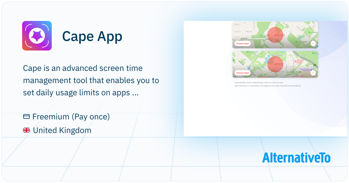Cape App: Automatically restricts apps after daily limits, with manual ...