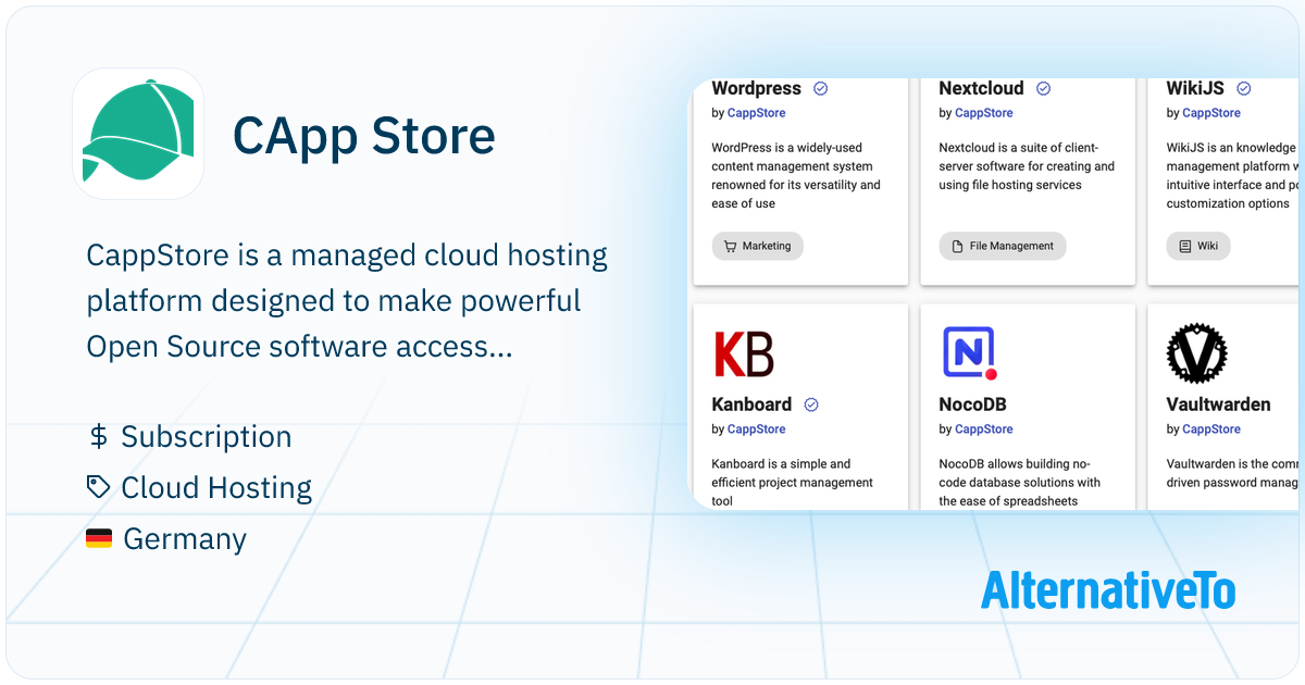 CApp Store: Effortless managed hosting for popular Open Source cloud ...