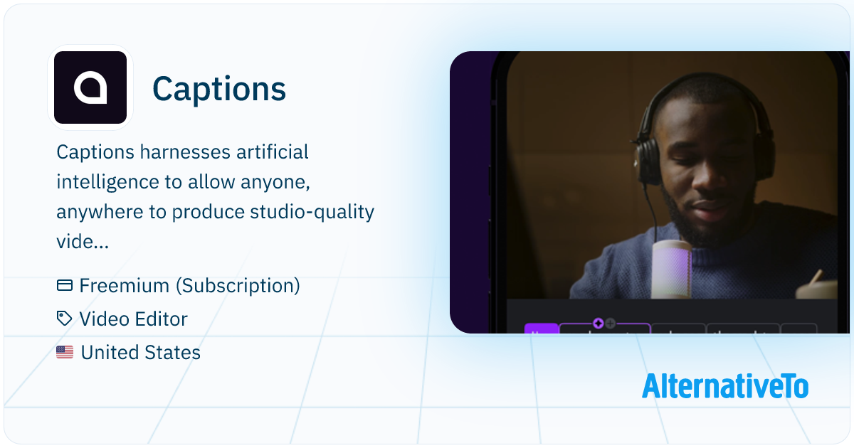Captions: AI app for video editing with captions | AlternativeTo