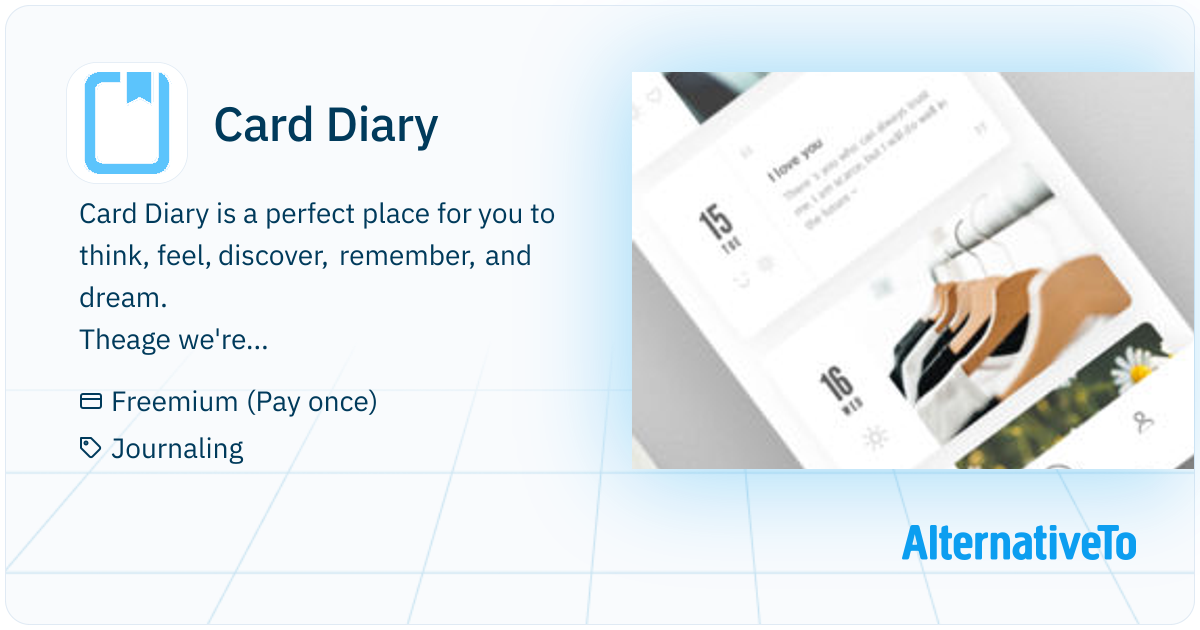 Card Diary: A minimalistic journaling, diary app | AlternativeTo
