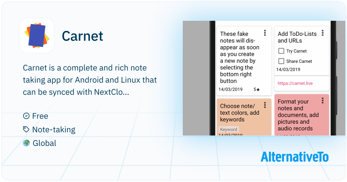 Carnet: Complete and rich note taking app for | AlternativeTo