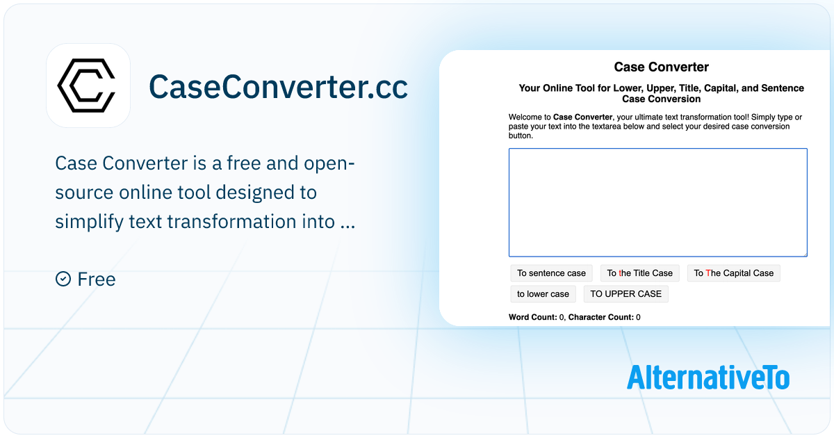 CaseConverter.cc: Case Converter is a free, user-friendly online tool ...