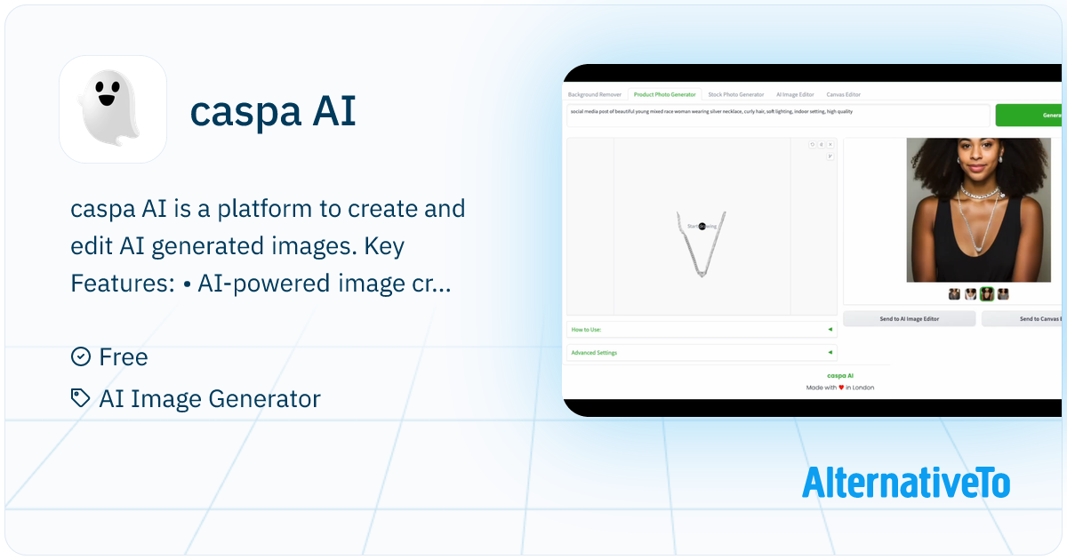 caspa AI: Create, edit and customise AI generated images | AlternativeTo