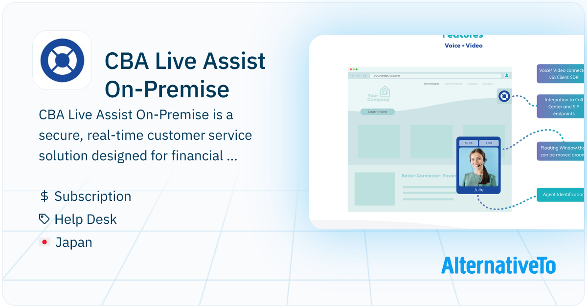 CBA Live Assist On-Premise: Secure, real-time customer service solution ...