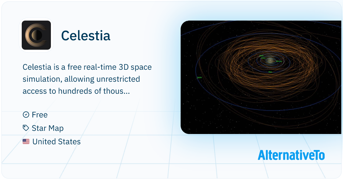 Celestia: Application for real-time 3D visualization of space, with a ...