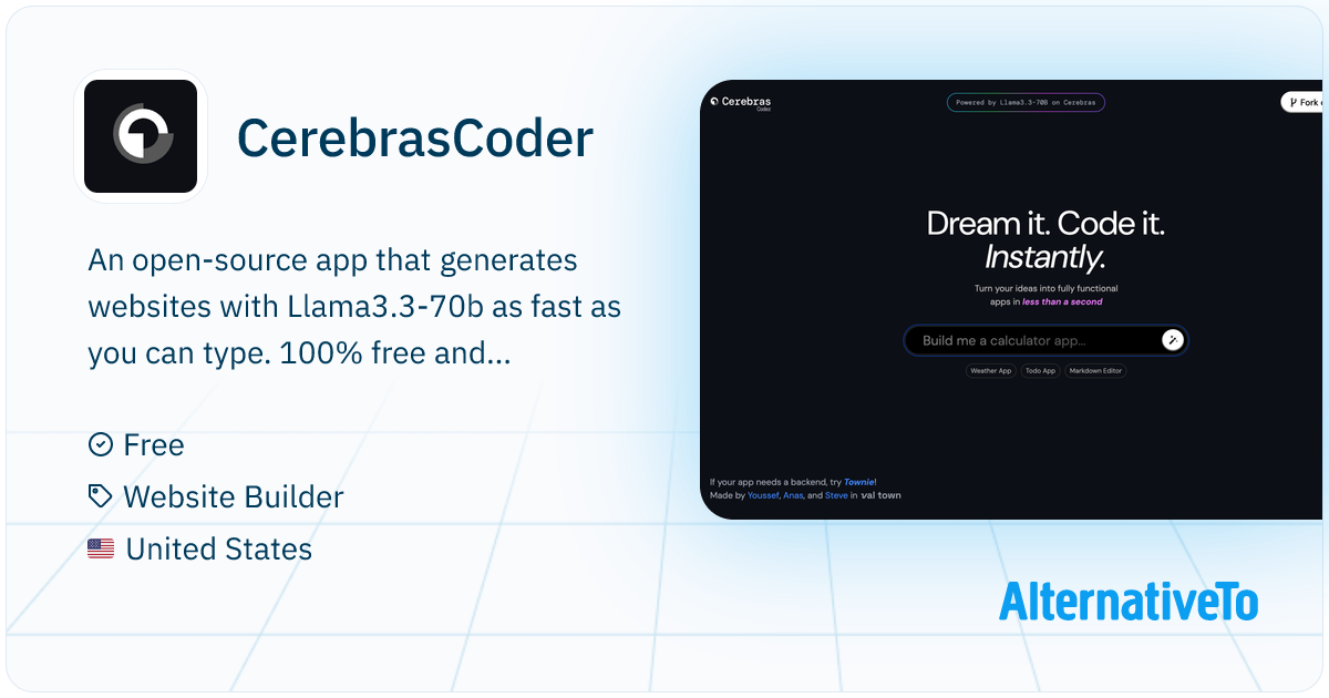 CerebrasCoder: An open-source app that generates websites with Llama3 ...