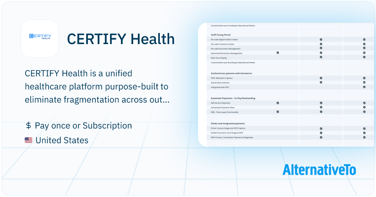 CERTIFY Health: Unified healthcare platform that connects patient ...