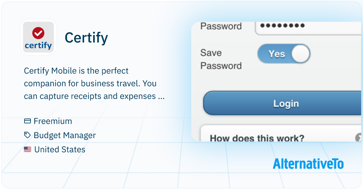 Certify: Travel and Expense Report Management Software | AlternativeTo
