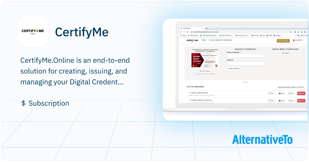 CertifyMe: End-to-end solution for creating, issuing, and managing ...