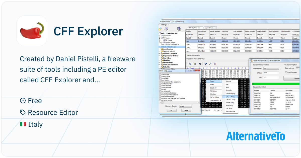 CFF Explorer: The CFF Explorer was designed to make PE editing as easy ...