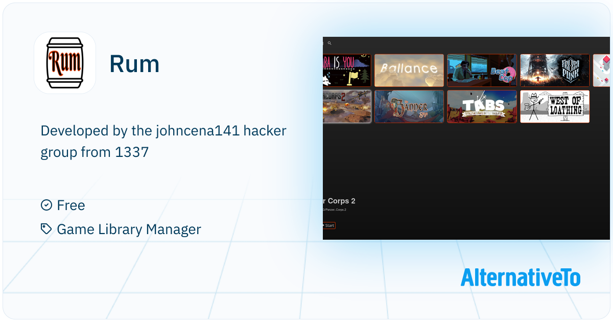 Rum : (formerly chad launcher) Libre game launcher for GNU/Linux ...