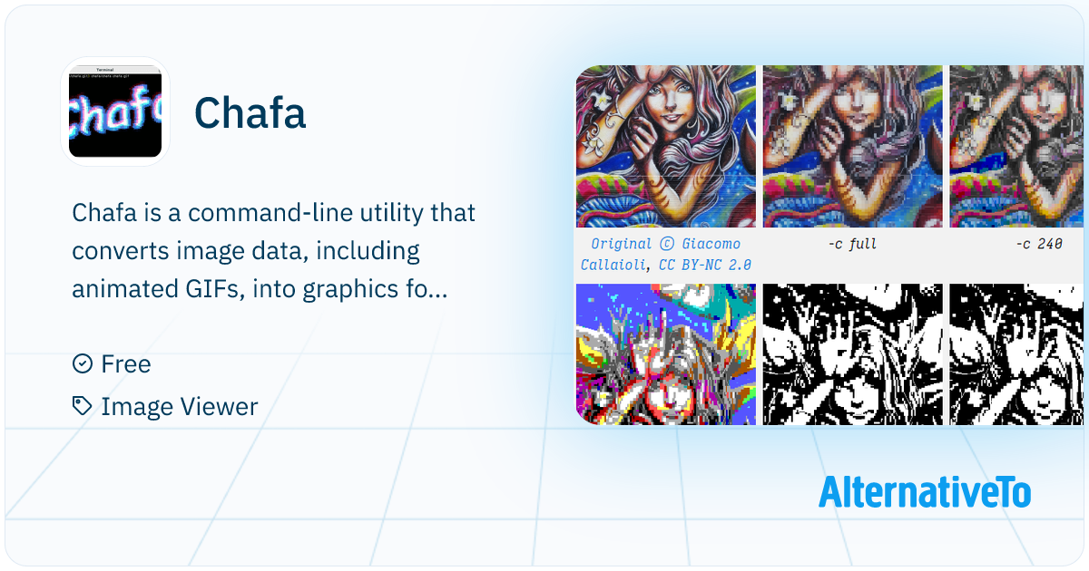 Chafa: 📺🗿 Terminal graphics for the 21st century | AlternativeTo