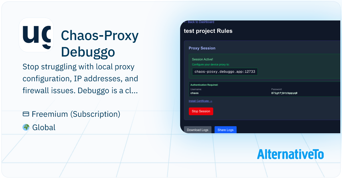 Chaos-Proxy Debuggo: Cloud-based network proxy for iOS & Android ...