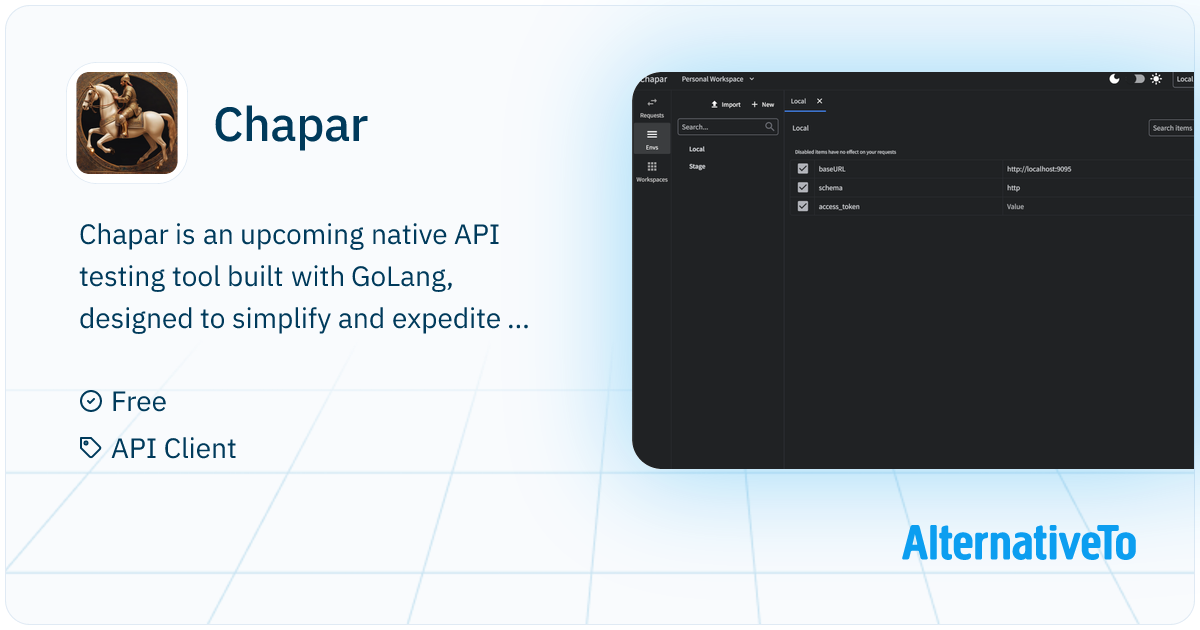 Chapar: API testing with HTTP and gRPC support | AlternativeTo