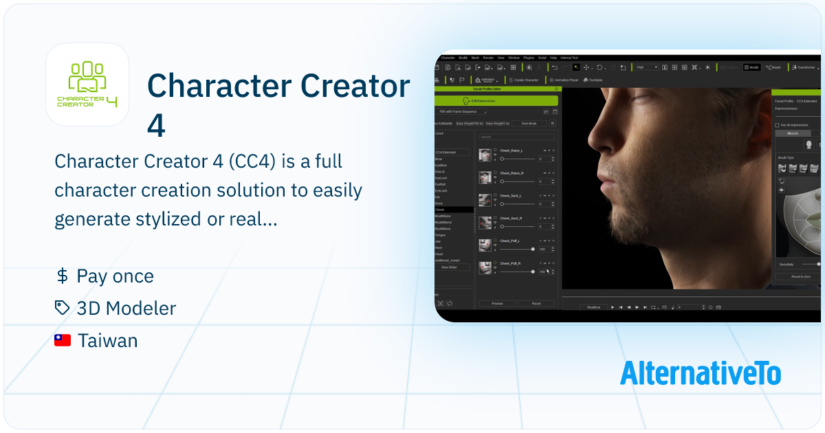 Character Creator 4: Character Creator (CC) is a full character ...
