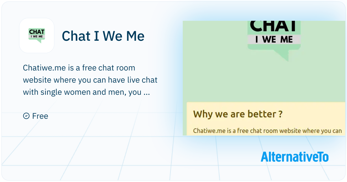 Chat I We Me: Experience free live chat rooms at Chatiwe.me, the ...