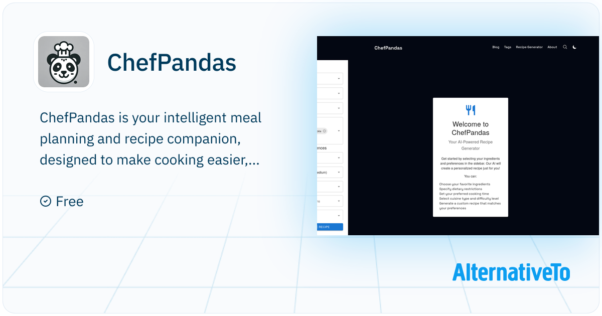 ChefPandas: Is your intelligent meal planning and | AlternativeTo