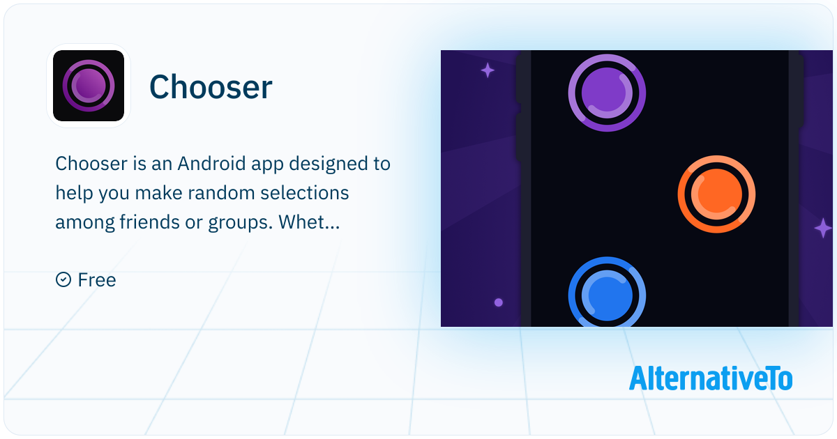 Chooser: An Android app to randomly select fingers on the screen ...