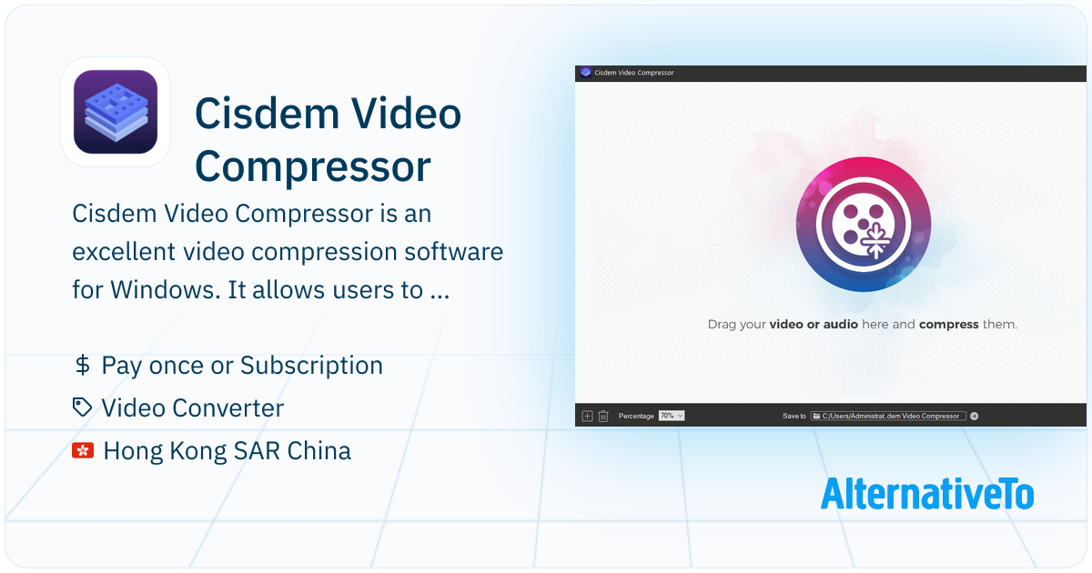Cisdem Video Compressor: Compress video and audio files to reduce file ...