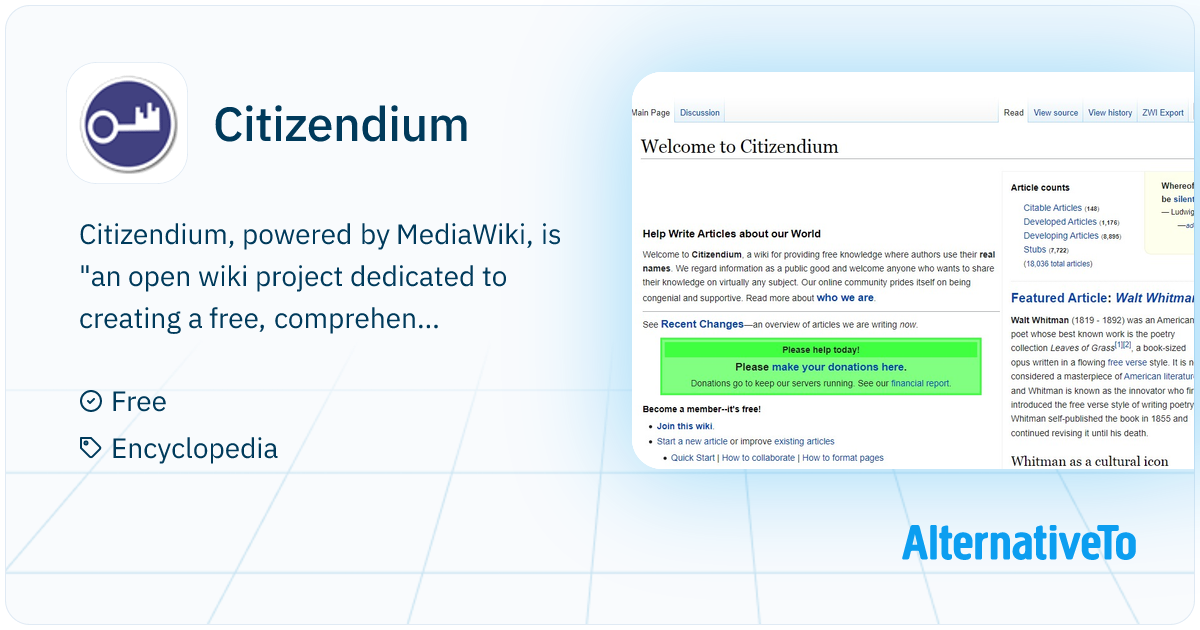 Citizendium: A wiki for providing free knowledge where authors use ...