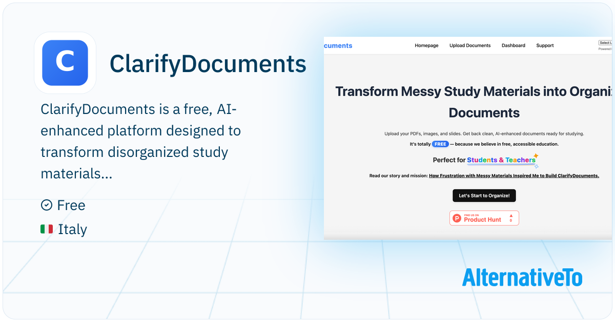 ClarifyDocuments: Free AI tool that converts PDFs, images, and slides ...