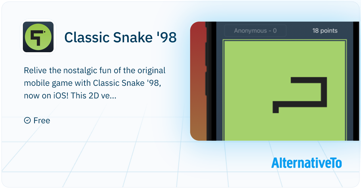 Classic Snake '98: Relive the nostalgic fun of the original mobile ...