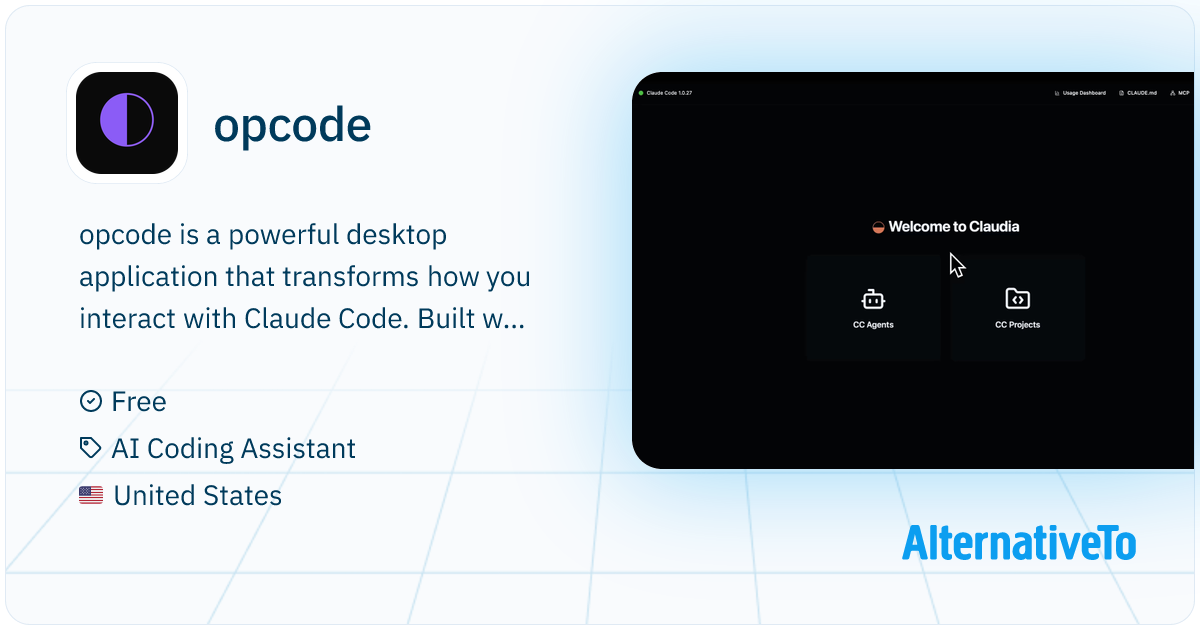 opcode: A powerful GUI app and Toolkit for Claude Code - Create custom ...