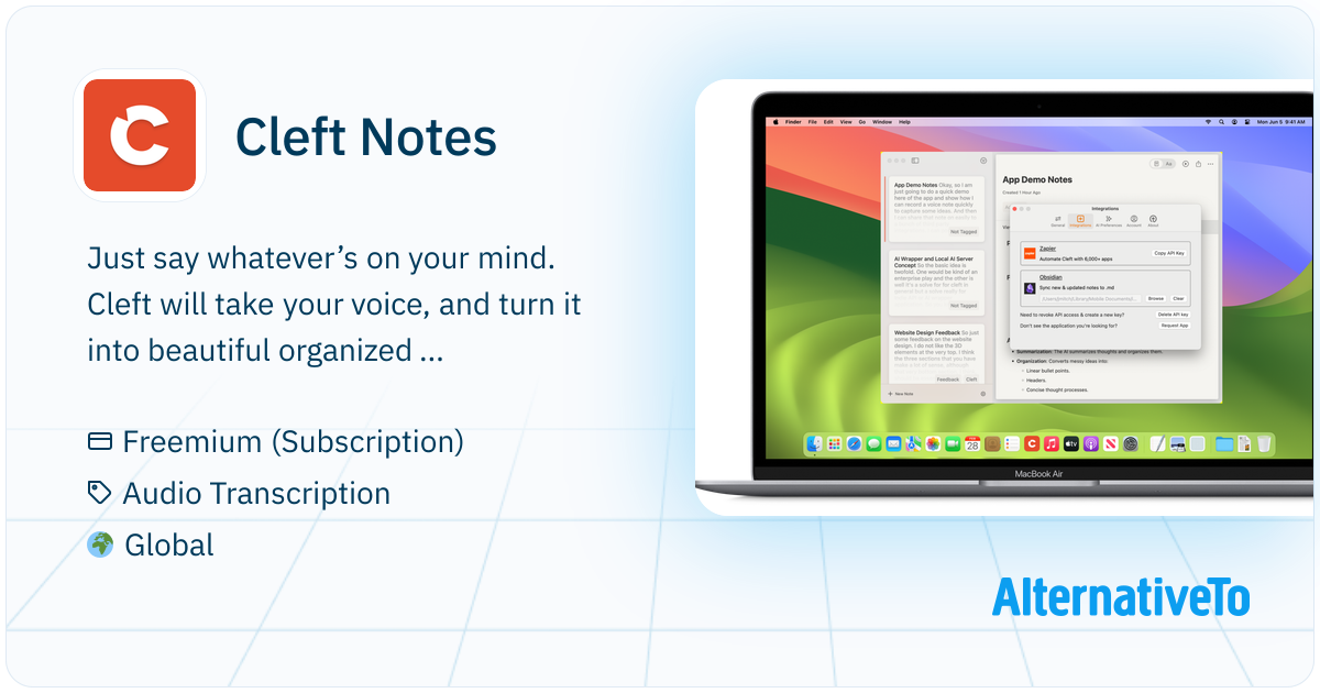 Cleft Notes: Speak your mind. Cleft organizes your thoughts for you ...
