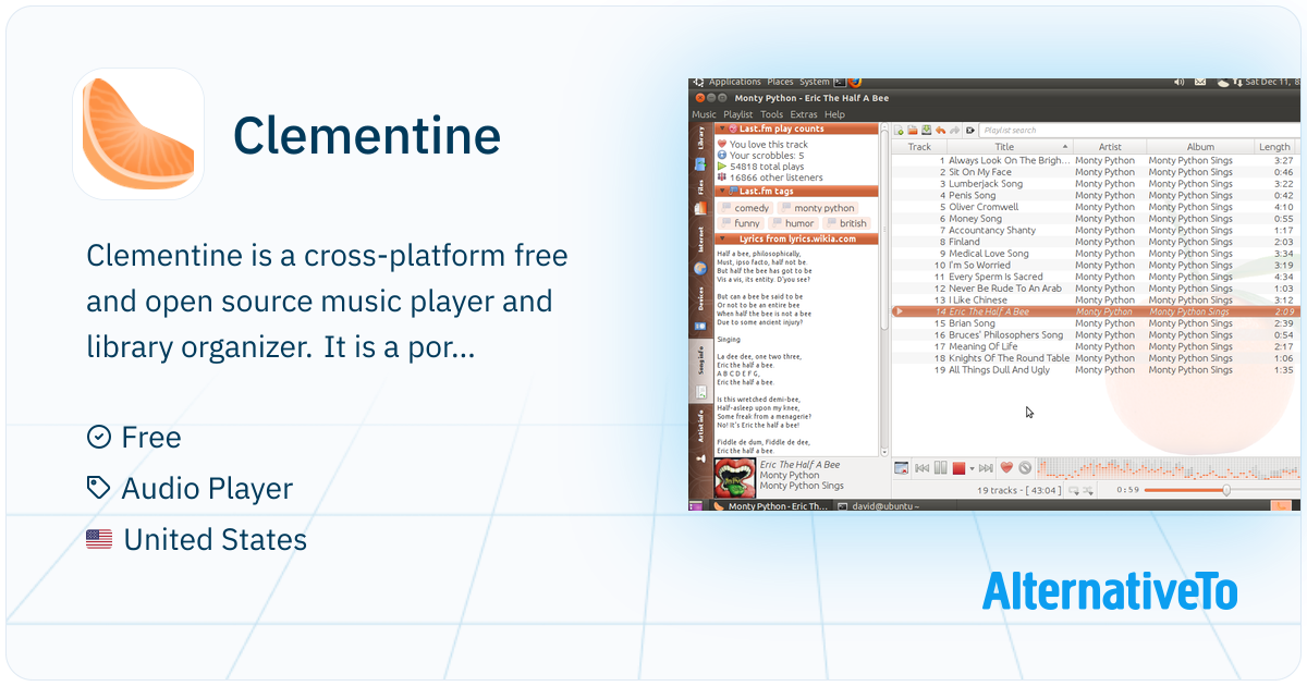 Clementine: Cross-platform open source player with radio, playlists ...