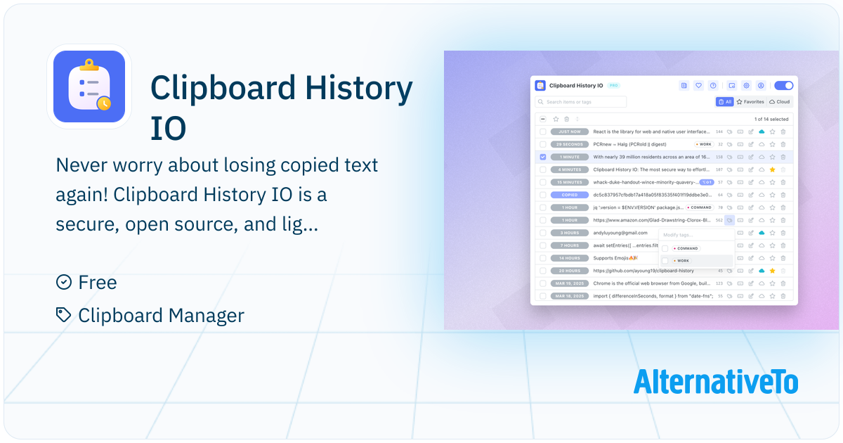 Clipboard History IO: Access, manage, and sync your clipboard from any ...