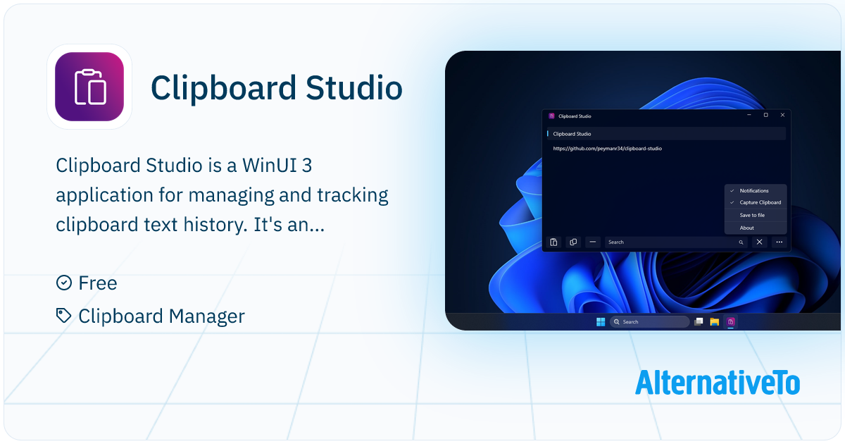 Clipboard Studio: Open-source WinUI clipboard manager with text ...