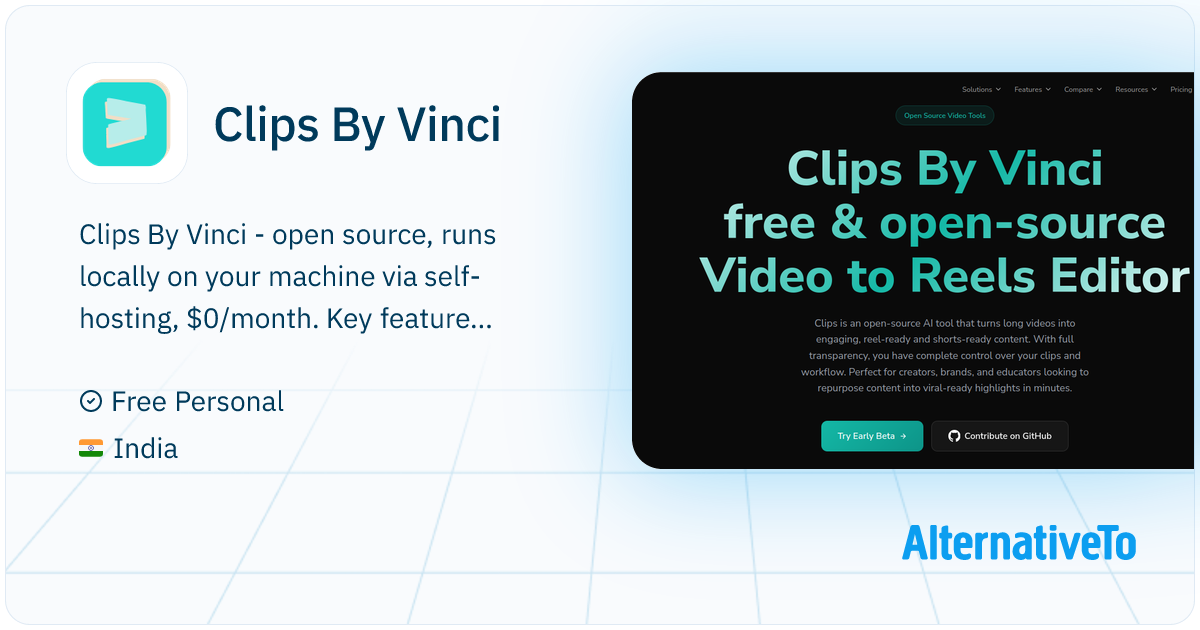 Clips By Vinci: Open source AI-powered video clipping platform that ...