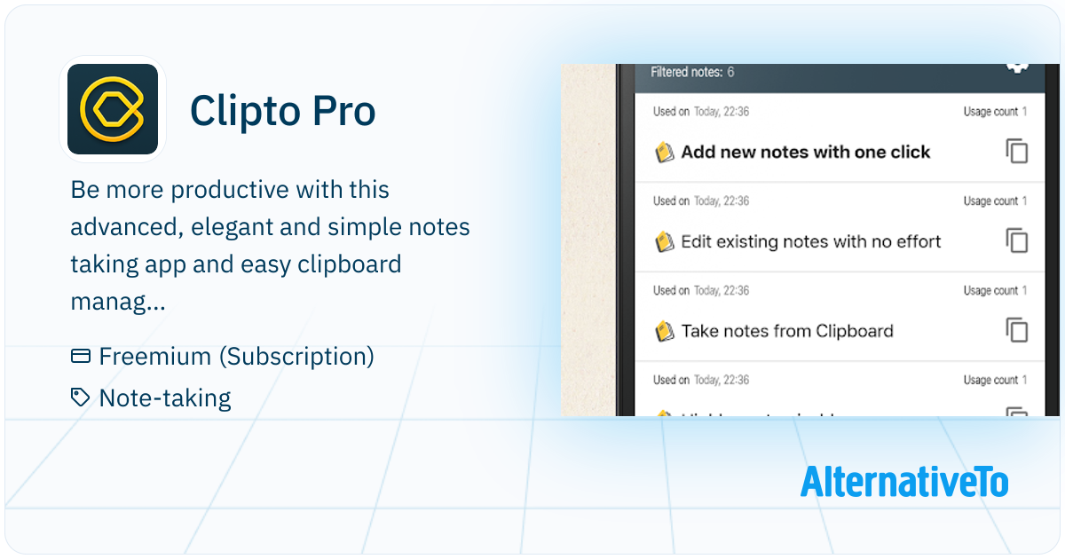 Clipto Pro: Effortless, super fast and flexible notes taking app and ...