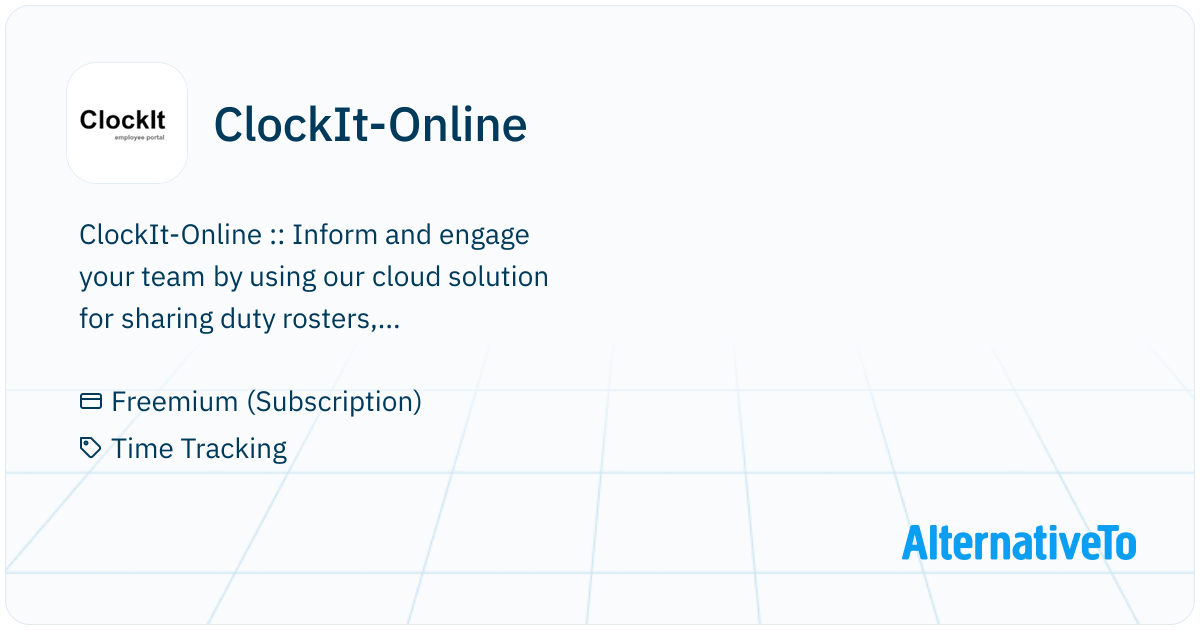 ClockIt-Online: :: Inform and engage your team by | AlternativeTo