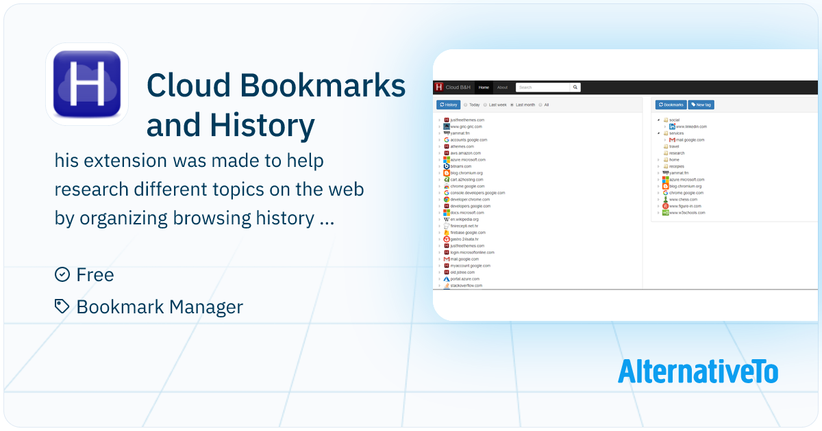 Cloud Bookmarks and History: This extension was made to help research ...