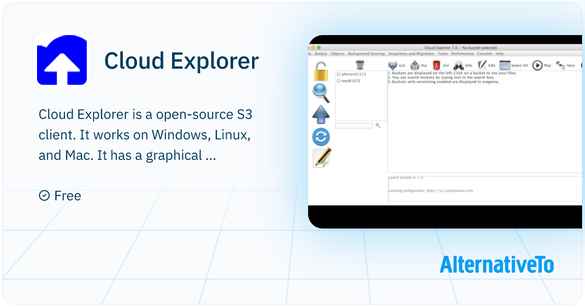 Cloud Explorer: Open-source Amazon S3 client | AlternativeTo