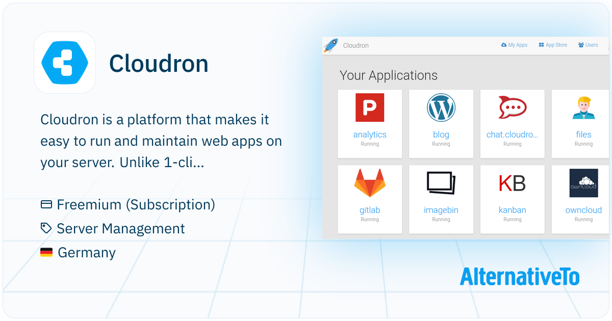 Cloudron: Complete solution for managing apps & users on your own ...