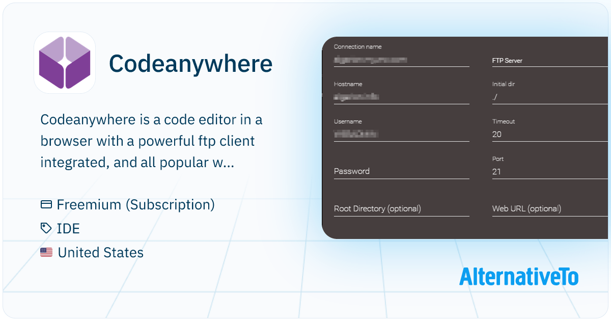 Codeanywhere: Code editor in a browser with a | AlternativeTo