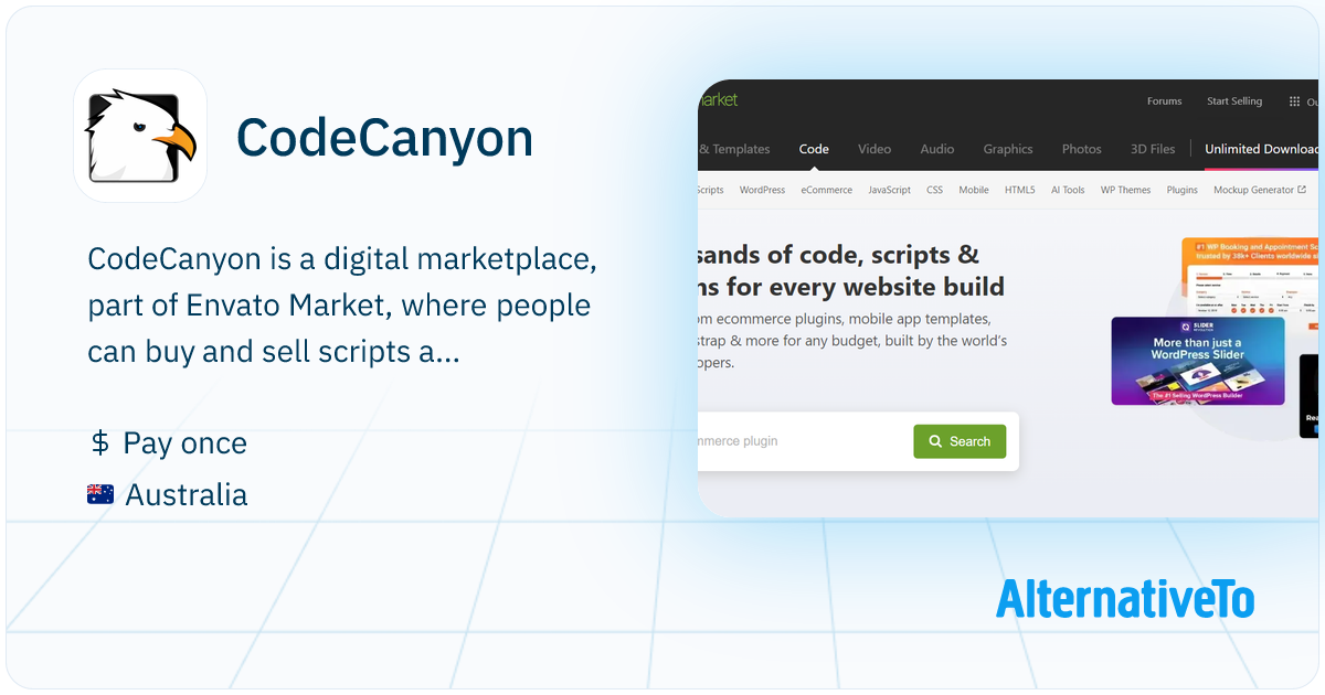 CodeCanyon: Scripts and plugins for web development | AlternativeTo