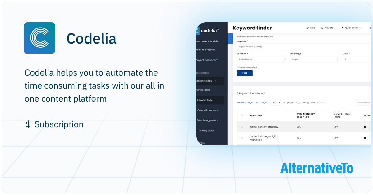 Codelia: Helps you to automate the time consuming | AlternativeTo